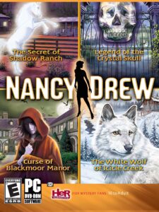 nancy drew 4 pack-secret of shadow ranch, curse of blackmoor manor, white wolf of icicle creek, legend of the crystal skull - windows (select)