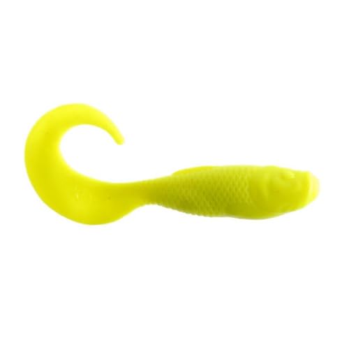 Berkley Gulp! Alive! Swimming Mullet , Chartreuse, 4in - Half Pint 4x7