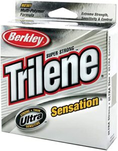 berkley trilene® sensation, clear, 8lb | 3.6kg, monofilament fishing line, suitable for freshwater environments