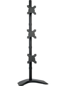 vivo triple vertical lcd monitor height adjustable desk mount stand for 3 screens up to 27 inches stand-v003d