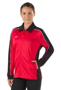 speedo women's jacket full zip collard streamline team warm up