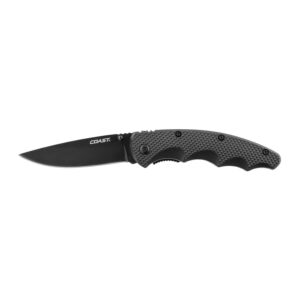 coast® lx315 liner lock™ folding knife 3.0-inch blade , black