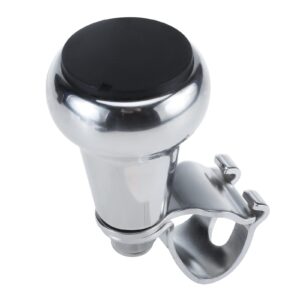 Amarine Made Aisi 316 Stainless Steel Marine Sport Boat Steering Wheel Knob with Plastic Cap, Maneuvering Knob - L