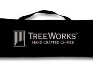 TreeWorks Chimes Complete Chime Set with Mounting Bracket and Bag — MADE IN U.S.A. — Large Single Row, Tennessee Hardwood (TRE35KIT)