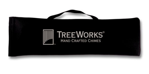 TreeWorks Chimes Complete Chime Set with Mounting Bracket and Bag — MADE IN U.S.A. — Large Single Row, Tennessee Hardwood (TRE35KIT)