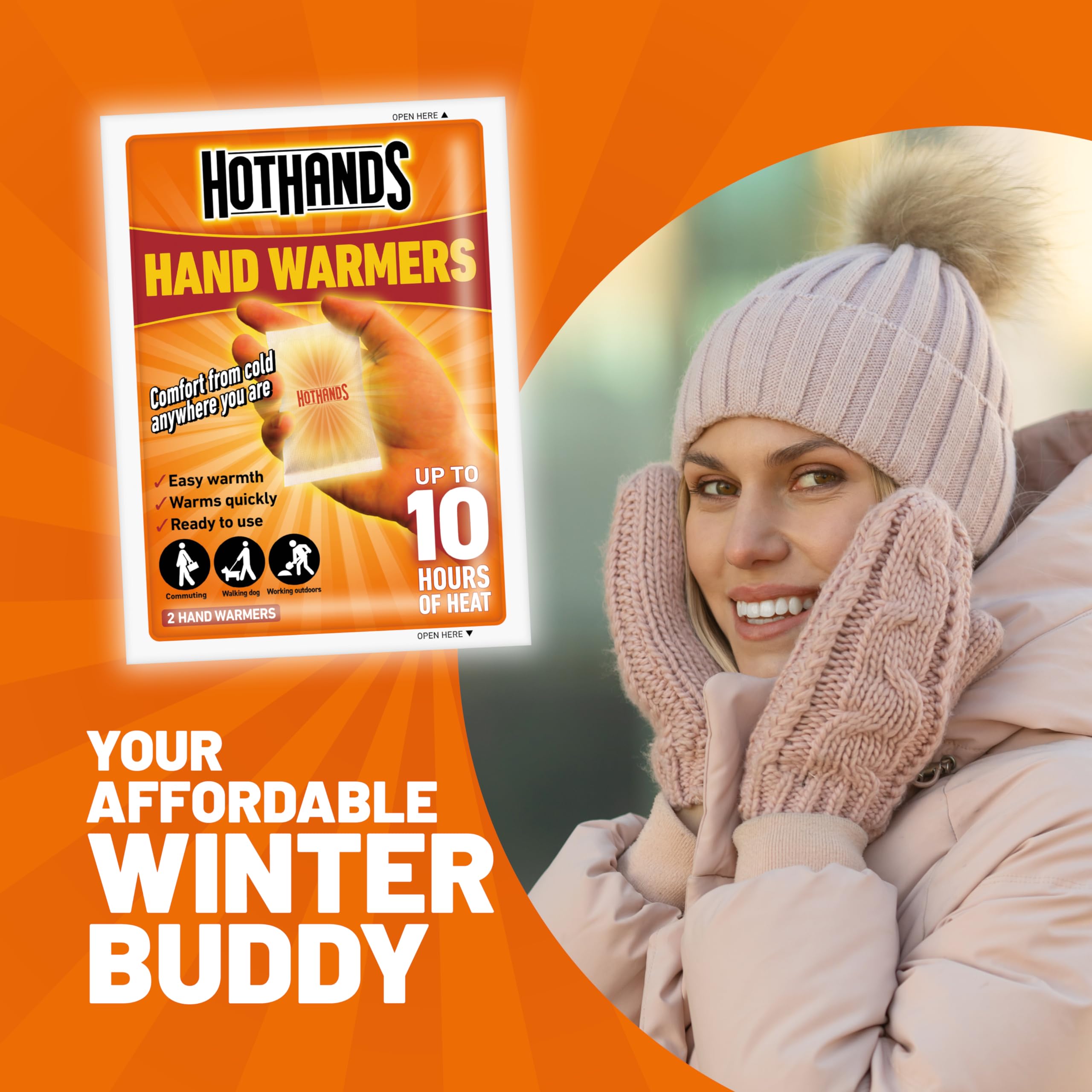 HotHands Hand Warmers - 40 Pairs - 10 Hours of Heat - Air Activated - Ready to use, 8368342