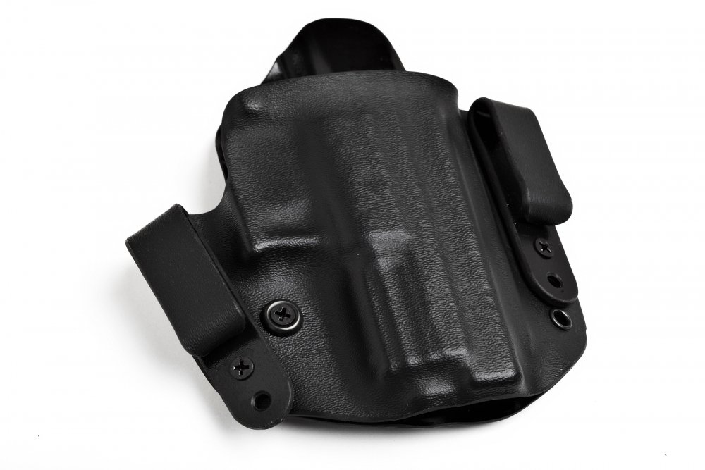 L.A.G. TACTICAL, INC., Defender Series, OWB/IWB Holster, Fits SIG P226R/MK25, Kydex, Right Hand, Black Finish