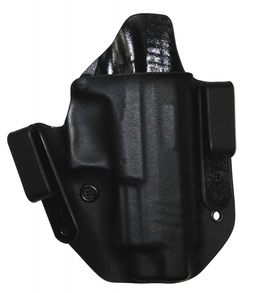 L.A.G. TACTICAL, INC., Defender Series, OWB/IWB Holster, Fits SIG P226R/MK25, Kydex, Right Hand, Black Finish