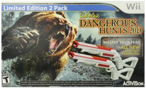 cabelas dangerous hunts 2013 with double gun | nintendo wii (limited edition 2 pack)