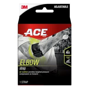 ace sport tennis elbow strap, adjustable, black, 1/pack