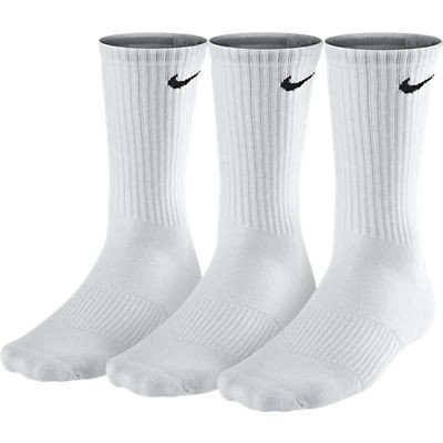 Nike Performance Cushion Crew Training Socks (3 Pair), White, Small