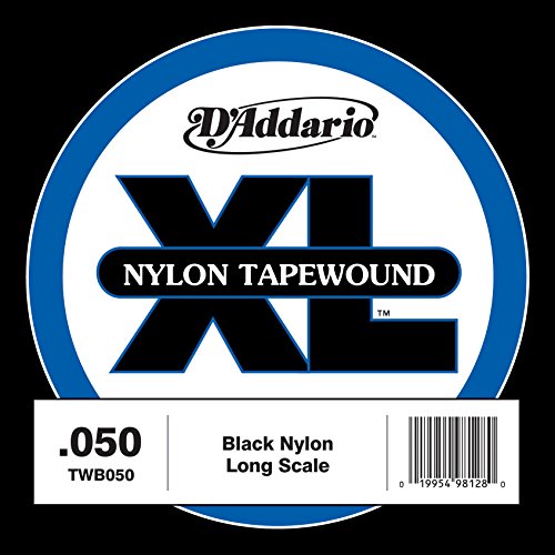 D'Addario TWB050 Nylon Tape Wound Bass Guitar Single String, 050