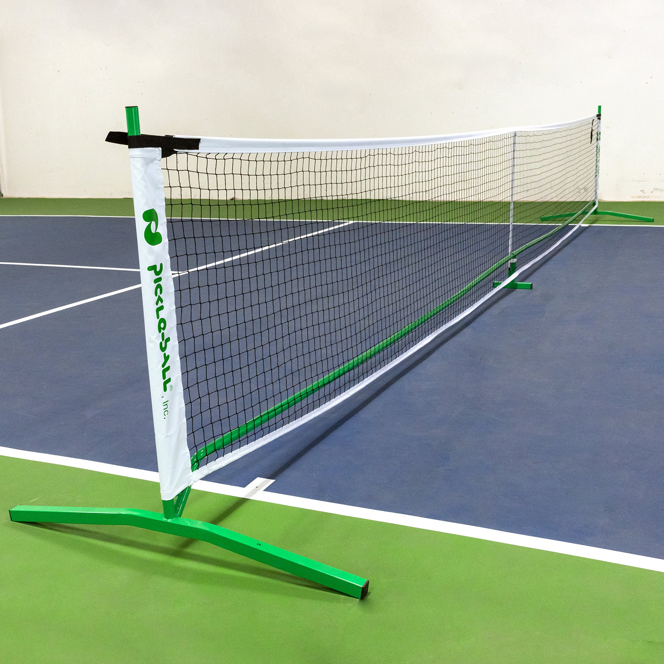 Pickleball 3.0 Tournament Net System - Portable, Lightweight, and Stable Pickleball Court Setup with Easy Buckle Tension System - Durable Steel Construction, Wide Bent Legs Mesh Net