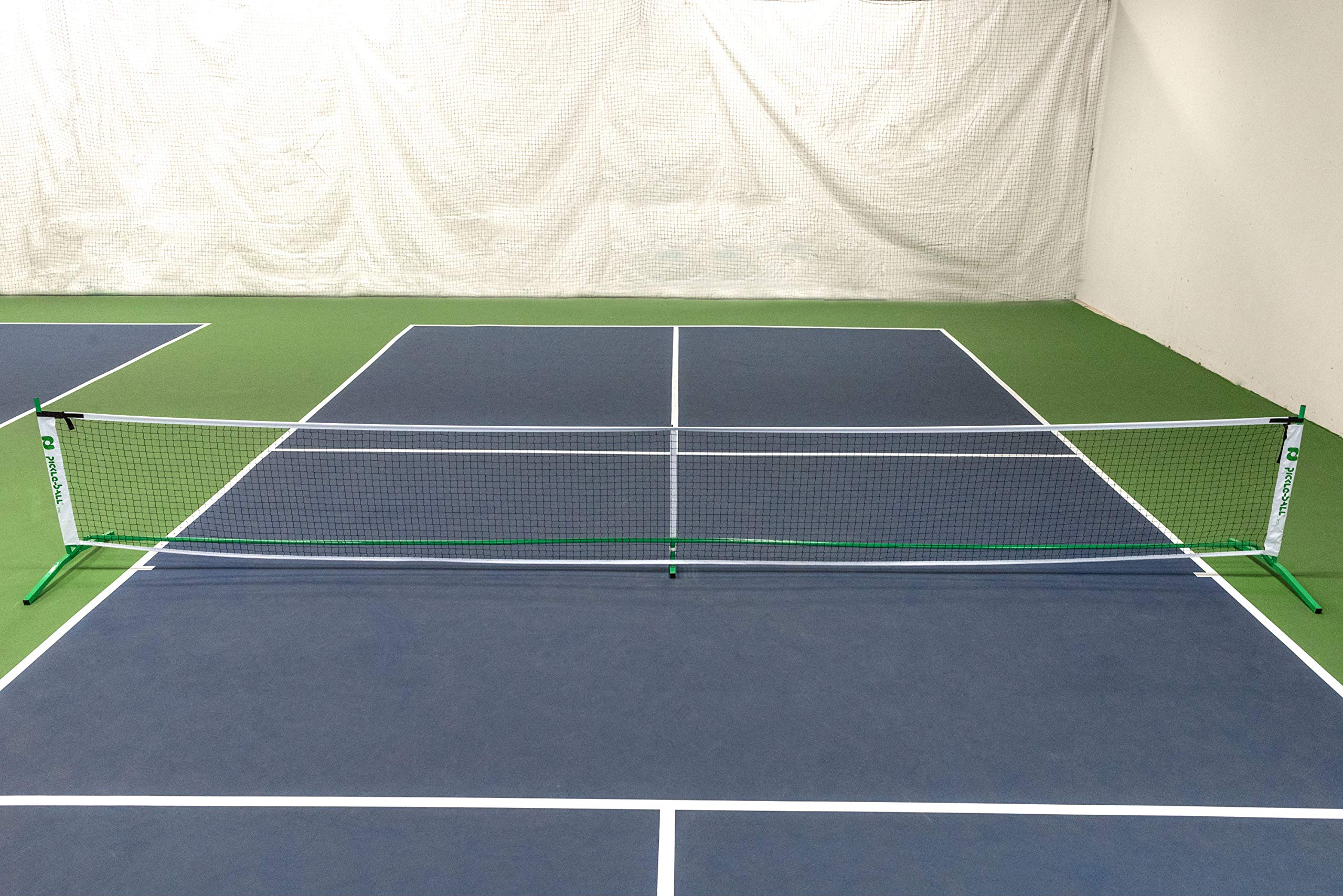 Pickleball 3.0 Tournament Net System - Portable, Lightweight, and Stable Pickleball Court Setup with Easy Buckle Tension System - Durable Steel Construction, Wide Bent Legs Mesh Net