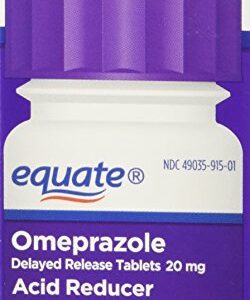 Equate Omeprazole 20 Milligram, Acid Reducer, Delayed Release, 42 Tablets