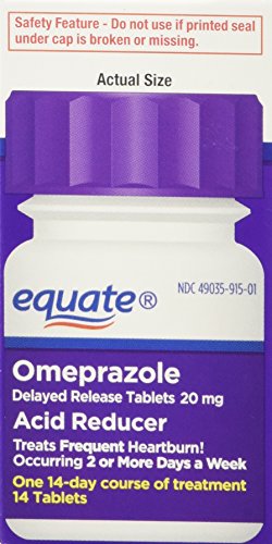 Equate Omeprazole 20 Milligram, Acid Reducer, Delayed Release, 42 Tablets