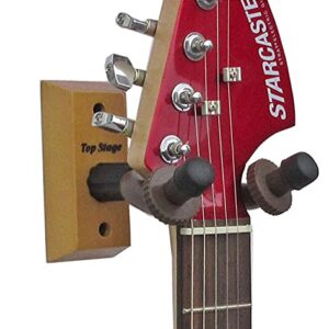 TopStage JX15-NAT Top Stage Home and Studio Guitar Keeper (Hanger) Stand Holder Rack w/Hardwood Base Wall Mount, JX-15