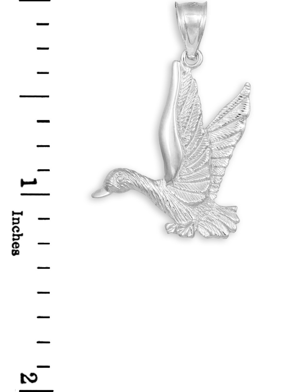 925 Sterling Silver Flying Duck Pendant