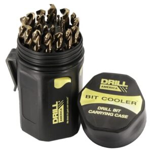 drill america - dwd29j-co-pc 29 piece m35 cobalt drill bit set in round case (1/16" - 1/2" x 64ths), dwdco series