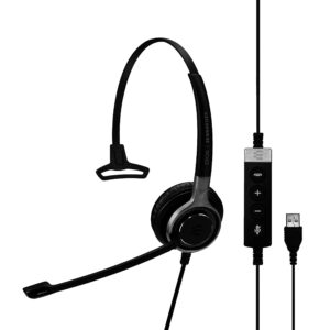 sennheiser sc 630 usb ml (504552) - single-sided business headset | for skype for business | with hd sound, ultra noise-cancelling microphone & usb connector (black)