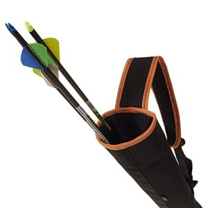 Allen Company Youth Archery Back Arrow Quiver - Compact and Adjustable Sling Design - Ideal Arrow Holder for Young Archers - 19 Inches Long - Fits 14 Arrows - Orange/Black