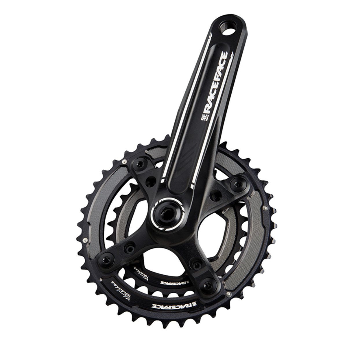 Race Face Turbine Mountain Bike Crankset, Black, 170mm 22/36T