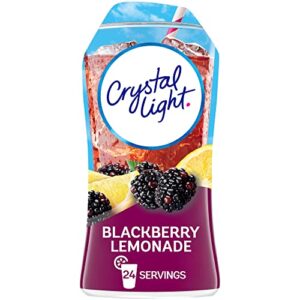 crystal light sugar-free zero calorie liquid water enhancer - blackberry lemonade water flavor drink mix (1.62 fl oz bottle)