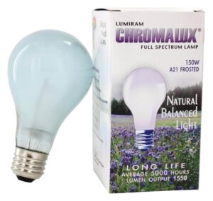 lumiram 11150 - a21fr-150 standard daylight full spectrum light bulb