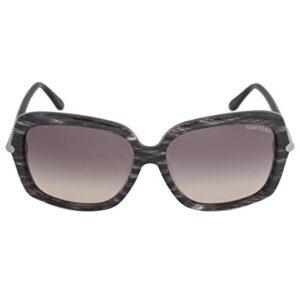 Tom Ford Square FT0323 Paloma Sunglasses TF323 (Gray Gradient, 05B Black/Gray)