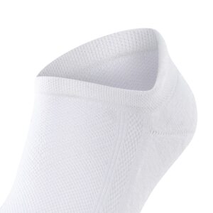 FALKE Unisex Cool Kick Sneaker Socks, Breathable, Cooling Effect, Polyester, Ankle Length, Everyday Colorful Sock, White (White 2000), 10.5-11.5, 1 Pair