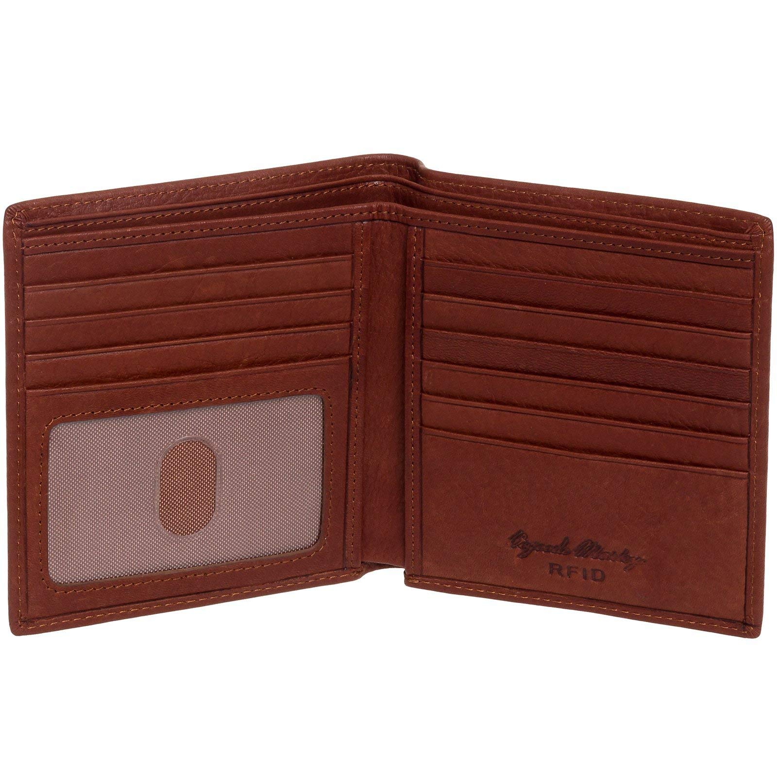 Osgoode Marley Mens ID Hipster Wallet, Brandy, One Size