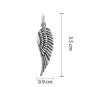 WithLoveSilver 925 Sterling Silver Feather Angel Wing Pendant