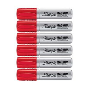 sharpie permanent marker magnum red - pack of 6