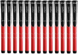 winn grips dri-tac 13 piece standard size black/red golf grip bundle