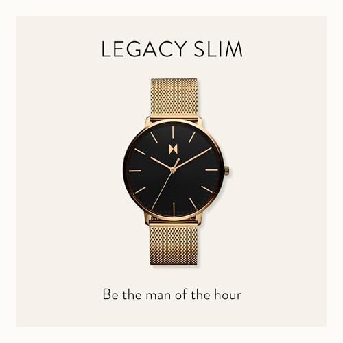 MVMT Men’s Legacy Slim Watch - Analog Watch for Men - Minimalist, Water Resistant 3 ATM/30 Meters Men’s Dress Watch - Premium Japanese Quartz Men’s Wristwatch - 42mm