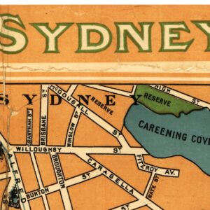 Antiguos Maps - Robinson's Aeroplane Map of Sydney Australia - Measures 24 in x 36 in (610 mm x 915 mm)