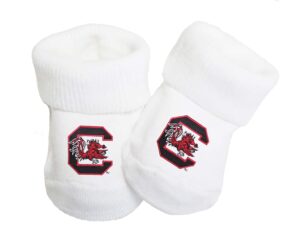 future tailgater south carolina gamecocks baby toe bootie socks 0-9 months