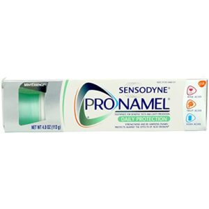 sensodyne pronamel toothpaste for tooth enamel strengthening, daily protection, mint essence, 4 ounce (pack of 12)