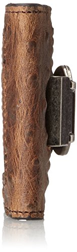 Nocona Belt Co. Double Bifold Money Clip Ostrich, Brown