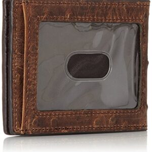 Nocona Belt Co. Double Bifold Money Clip Ostrich, Brown