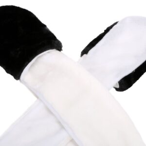 Simplicity Panda Animal Hats with Long Scarf 3 in 1 Multifunction Warm Hats