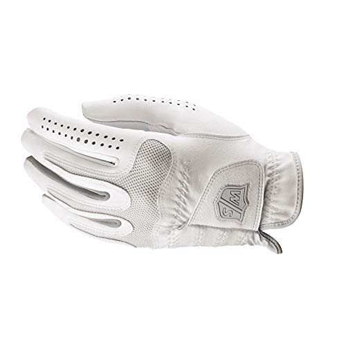 Wilson Sporting Goods Staff Grip Soft Glove, Women's Left Hand, Large, White (WGJA00590L)