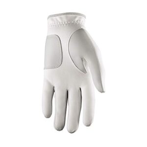 Wilson Sporting Goods Staff Grip Soft Glove, Women's Left Hand, Large, White (WGJA00590L)