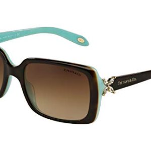 Tiffany & Co. TF4047B - 81343BTOP HAVANA/BLUE Sunglasses w/Brown Gradient Lens 55mm