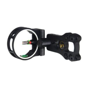 topoint archery 3 pin bow sight - fiber, brass pin, aluminum machined - right and left handed