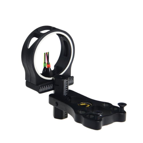 TOPOINT ARCHERY 3 Pin Bow Sight - Fiber, Brass Pin, Aluminum Machined - Right and Left Handed