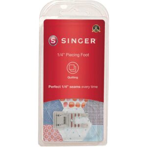 singer | quarter inch piecing presser foot, creates perfect 1/4 inch seams, great for quilting, baby & doll clothes - sewing made easy