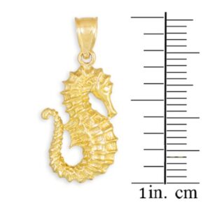 Sea Life Collection 10k Yellow Gold Seahorse Pendant