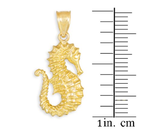 Sea Life Collection 10k Yellow Gold Seahorse Pendant