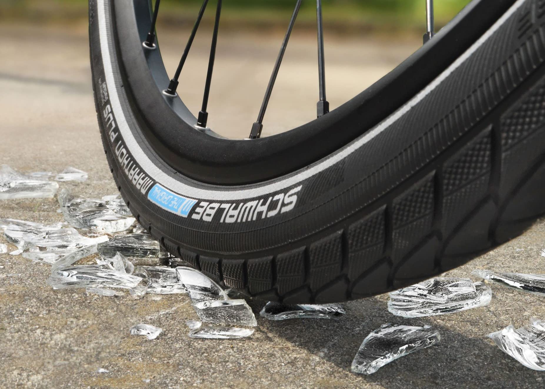 Schwalbe - Marathon Plus Ebike and MTB Wire Clincher Bike Tire | 26 x 1 3/8 | Performance Line | Black/Reflective